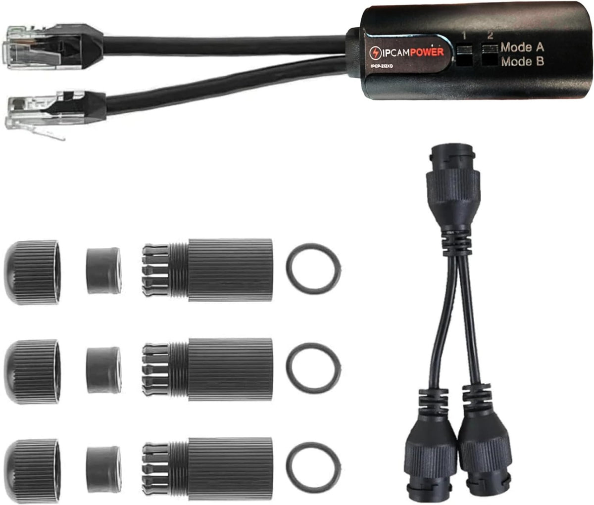 IPCamPower POE Combiner & Splitter for Running Two IP Cameras on One ...