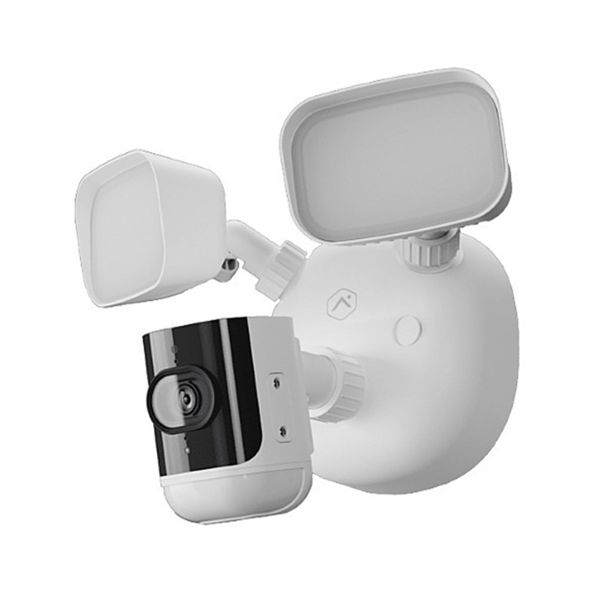 Alarm.com 4MP Outdoor IP Security Camera with Flood Lights, Red/Blue L